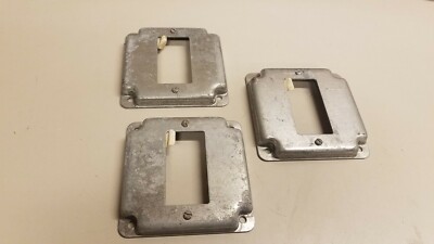 LOT OF 3 Steel City 4" Sq Gfi Box Covers Galvanized Steel RS16CC | eBay
