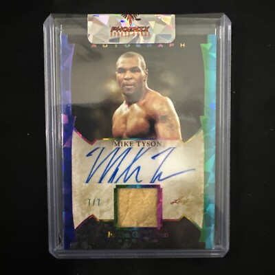 MIKE TYSON Memorabilia Patch Auto 7/7 2022 Leaf In The Game Used Sports ...