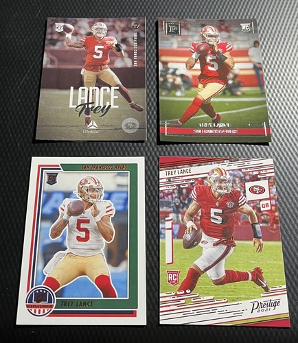2021 Panini Chronicles Trey Lance 49ers Cowboys 4-Card Rookie Lot w ...