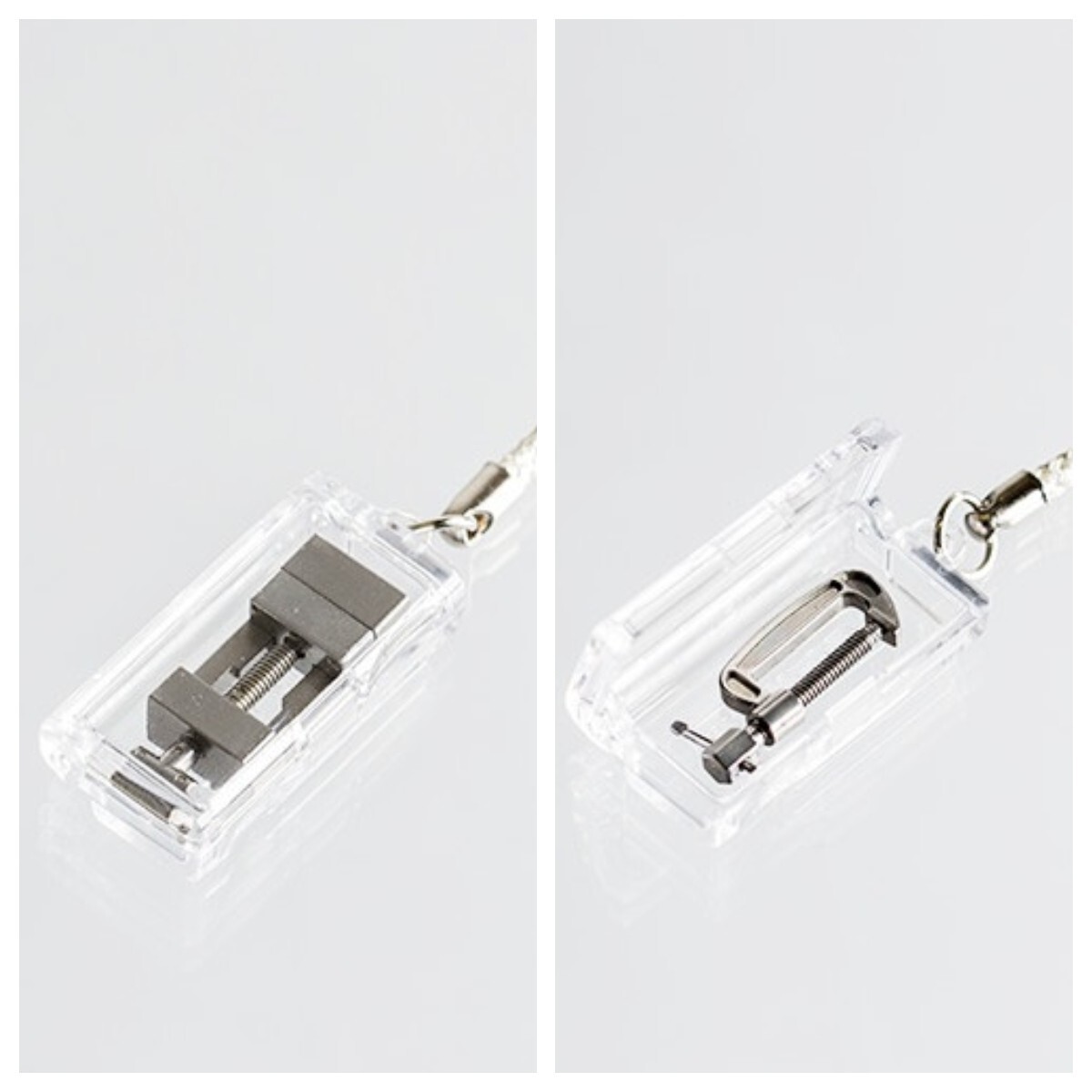 0.98” 3 pcs Miniature Bench Table Vice/Clamps Steel Keychain Japan ...