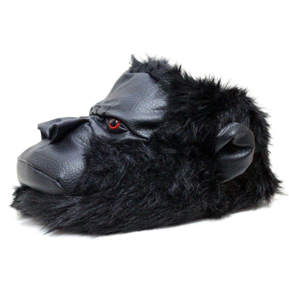 Mens Novelty Slippers Gorilla Monster Bear Claw Slippers Memory Foam ...