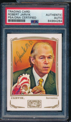 2009 Topps Mayo Robert Jarvik #215 Inventor signed auto PSA/DNA great ...