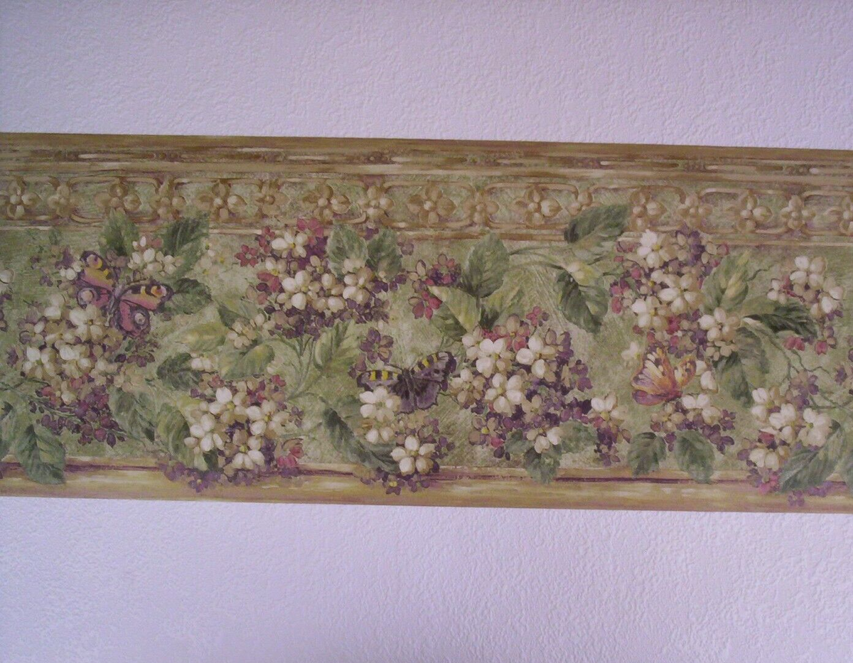 Wall Border 9 9 1/4" Stylized Undulating Border/Antique Wallpaper
