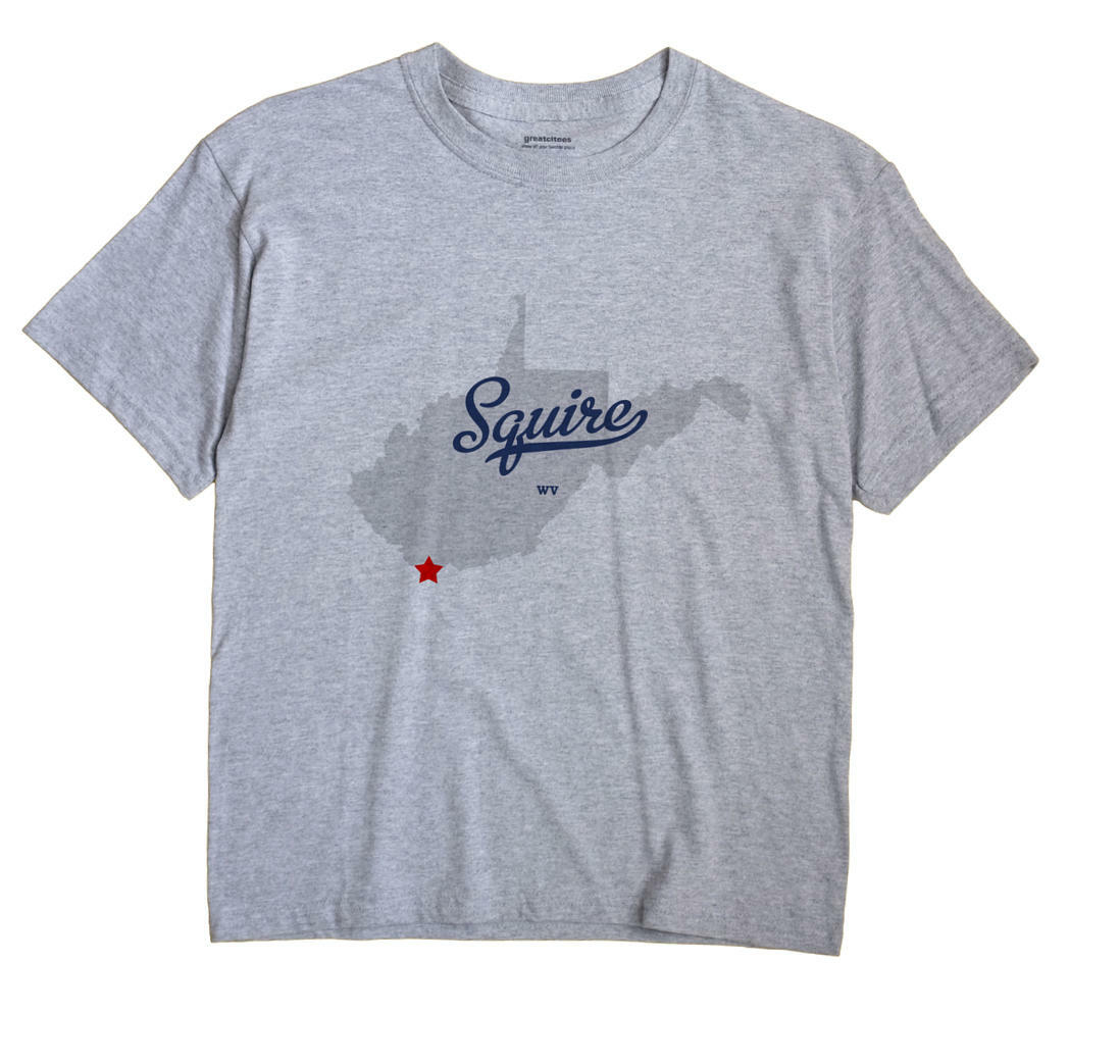 Squire West Virginia WV T-Shirt MAP | eBay