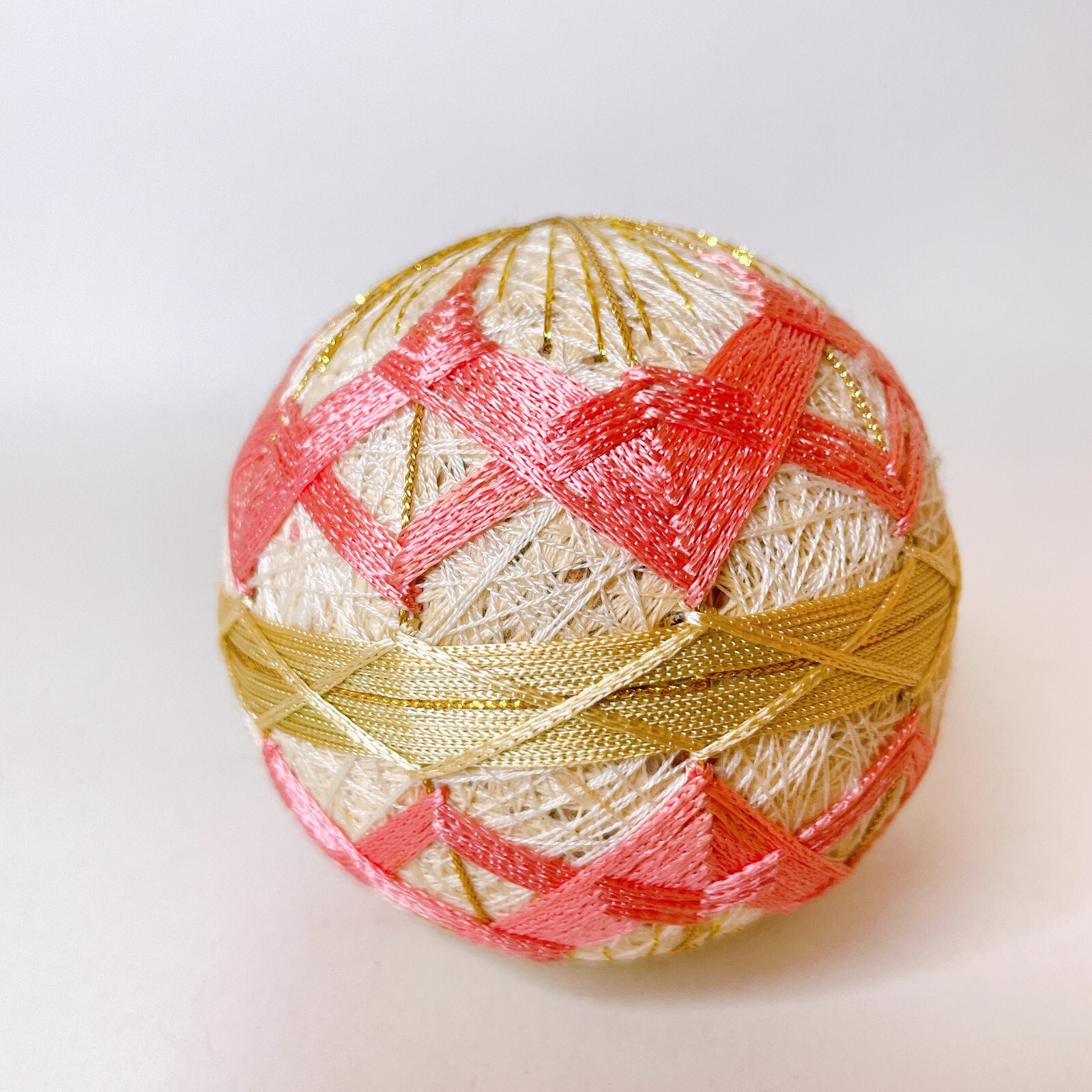 Vintage Japanese Temari Ball – Handcrafted Folk Art Embroidered ...