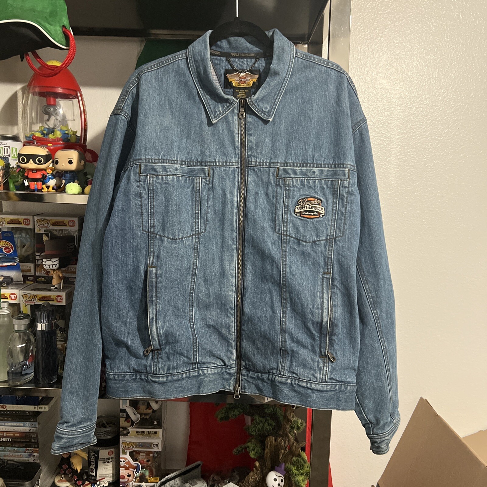 Genuine Harley Davidson Motorcycle Denim Jacket Vinta… - Gem