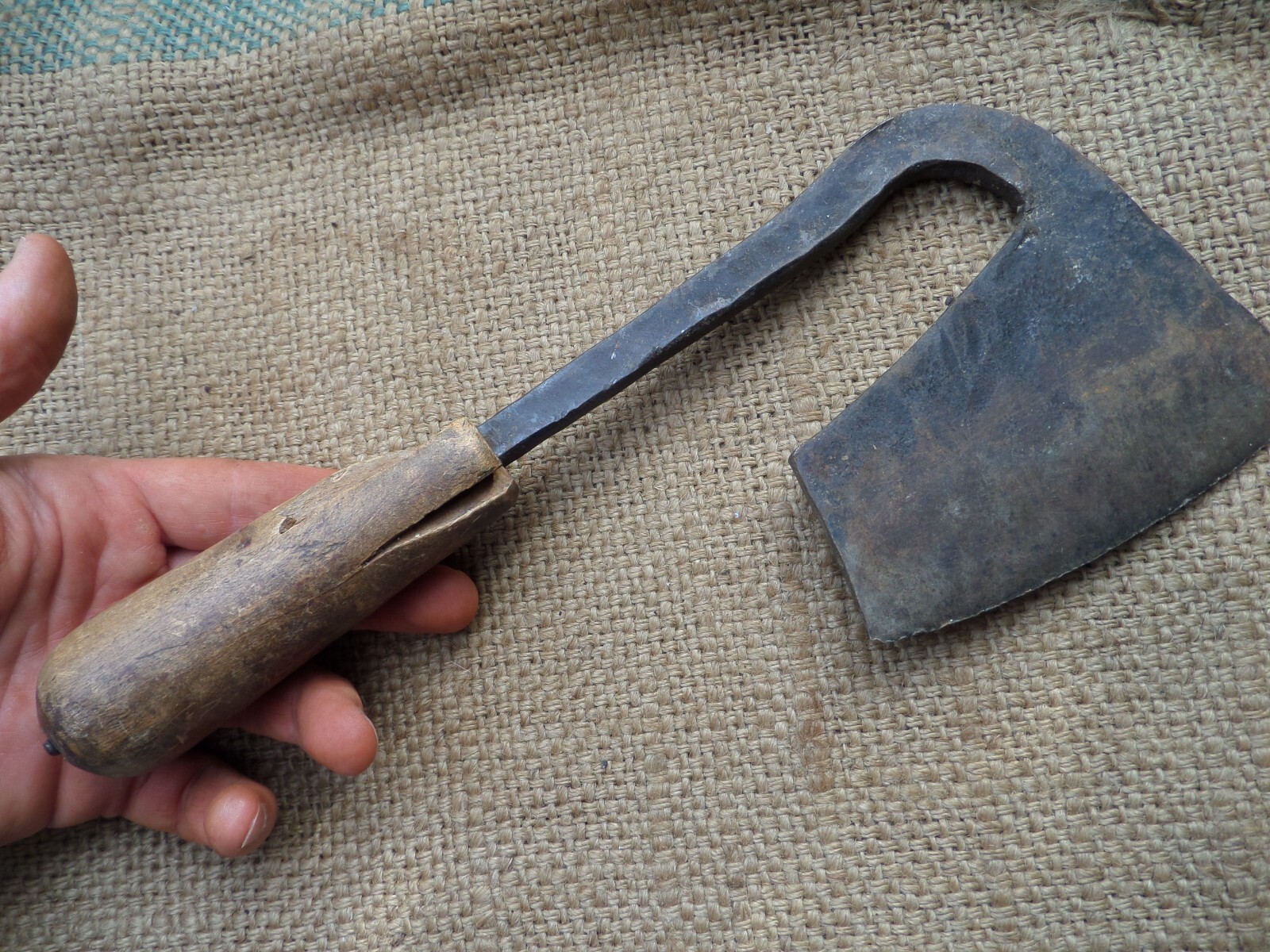 ANTIQUE VINTAGE CHEFS CLEAVER AXE TOMAHAWK HATCHET CLEAVER MATTOCK HAND ...