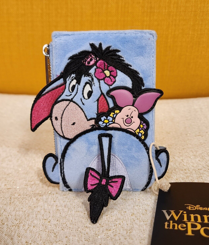 Loungefly Disney Winnie the Pooh Eeyore Piglet Faux Fur Cardholder ...