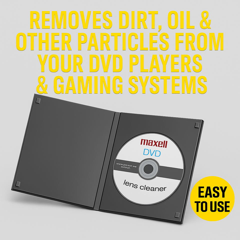 Maxell DVD Lens Cleaner DVD-LC – Cleans DVD Players, PS2/PS3, Xbox 360 ...