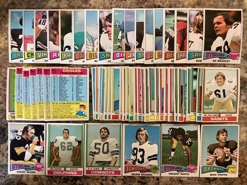 (57) 1974 1975 Topps Football Vintage Starter Set Lot Cards Rocky ...