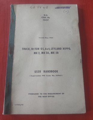 LEYLAND HIPPO TRUCK ARMY MILITARY VEHICLE USER HANDBOOK | eBay UK