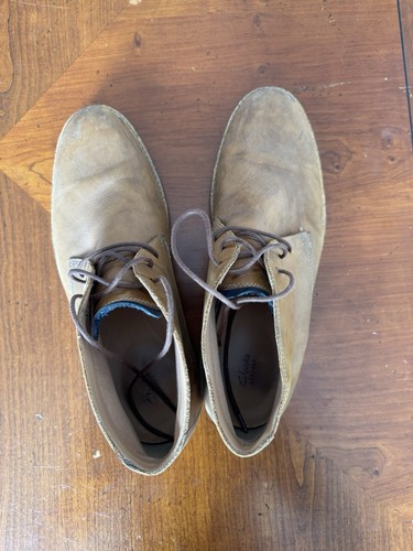 Clark’s Men’s Shoes Brown Desert Chukka Boots Cognac Leather 16501 Size ...