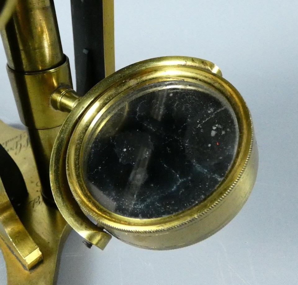 Vintage J J Griffin brass microscope sold by Braham, Bath c1865 #5486 ...