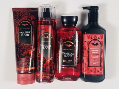 4 Bath & Body Works VAMPIRE BLOOD Halloween Body Cream, Body Mist, Body ...