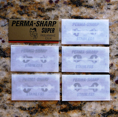 5 Perma-Sharp Super Double Edge Razor Blades | eBay