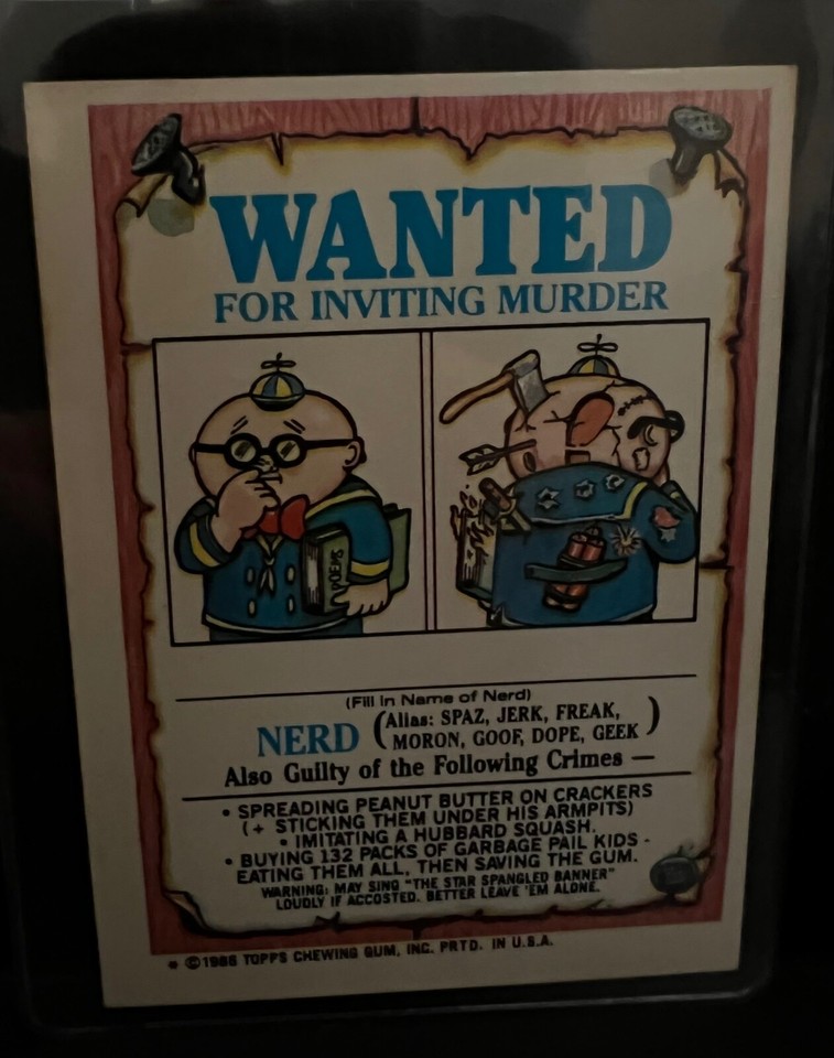 Garbage Pail Kids Series 4 1986 Sloshed Josh 128a | eBay