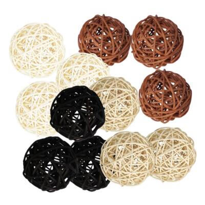12pcs Rattan Wicker Cane Ball for Garden Patio Wedding Party Home ...