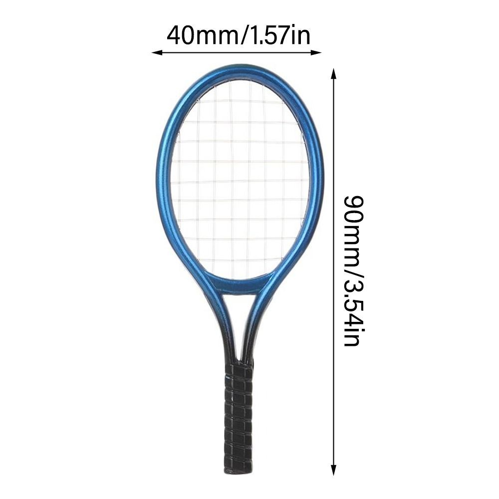 Set Miniature Racquet Ball Bag Dollhouse Accessories Doll Tennis Racket ...