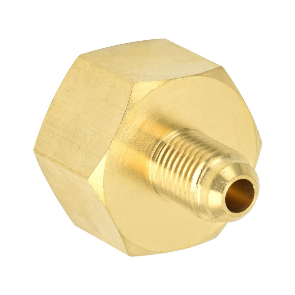R134A Brass Refrigerant Tank Adapter,R32 Fitting Adapter W21 to 1/4SAE ...