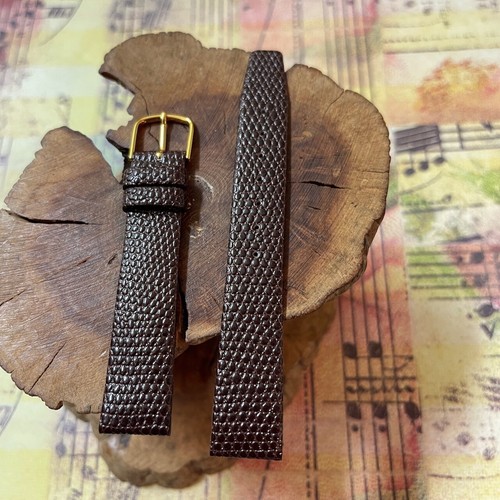 Fine Hadley-Roma pinpoint lizard print Leather 16mm vintage watch band ...
