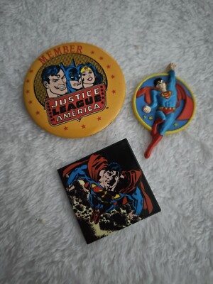 Vintage Lot Of DC Superman Buttons Magnet Justice League Member | eBay