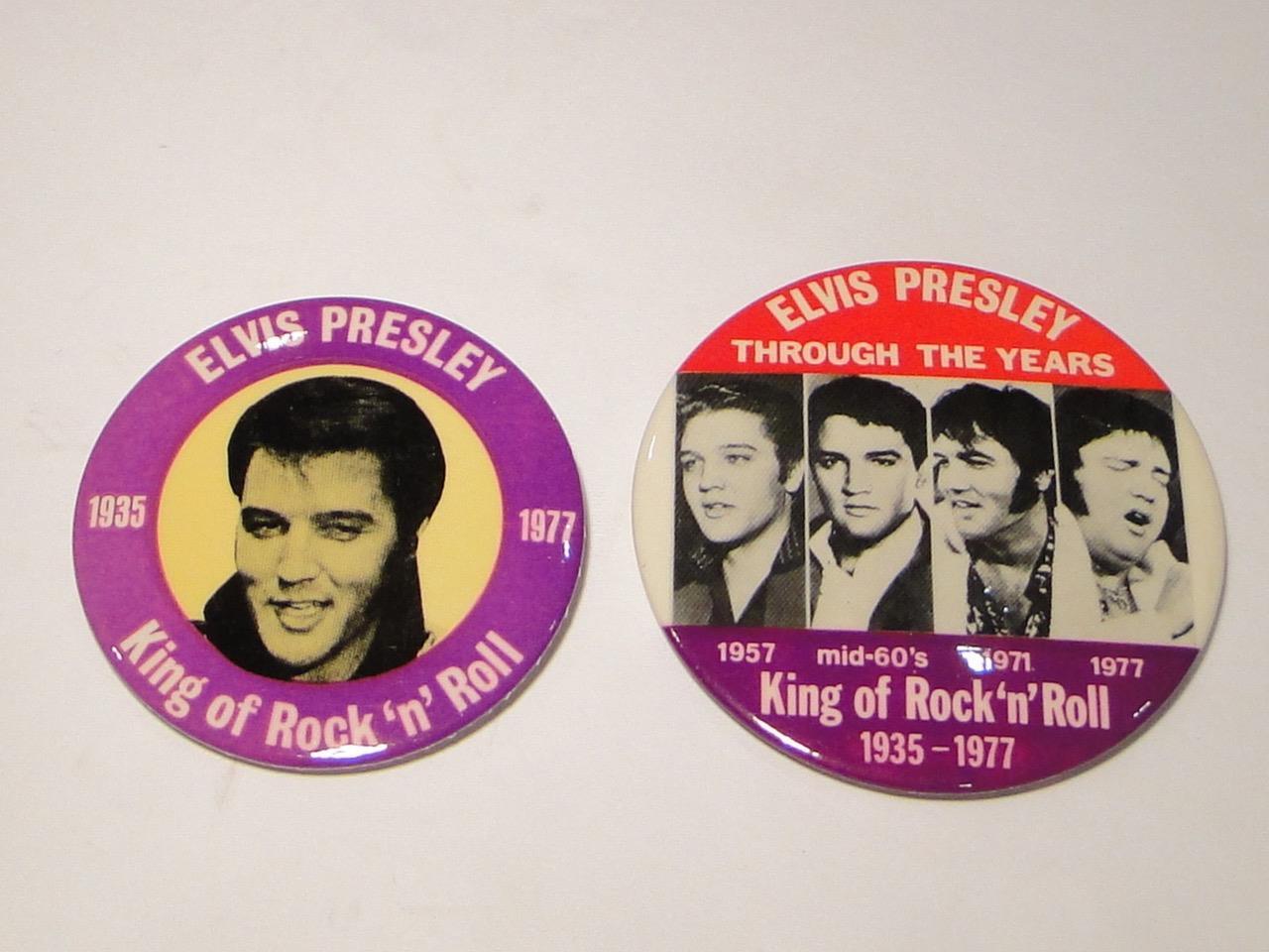 1956 ELVIS Presley King of Rock 'N' Roll 1935-1977 Memoriam Pinback ...