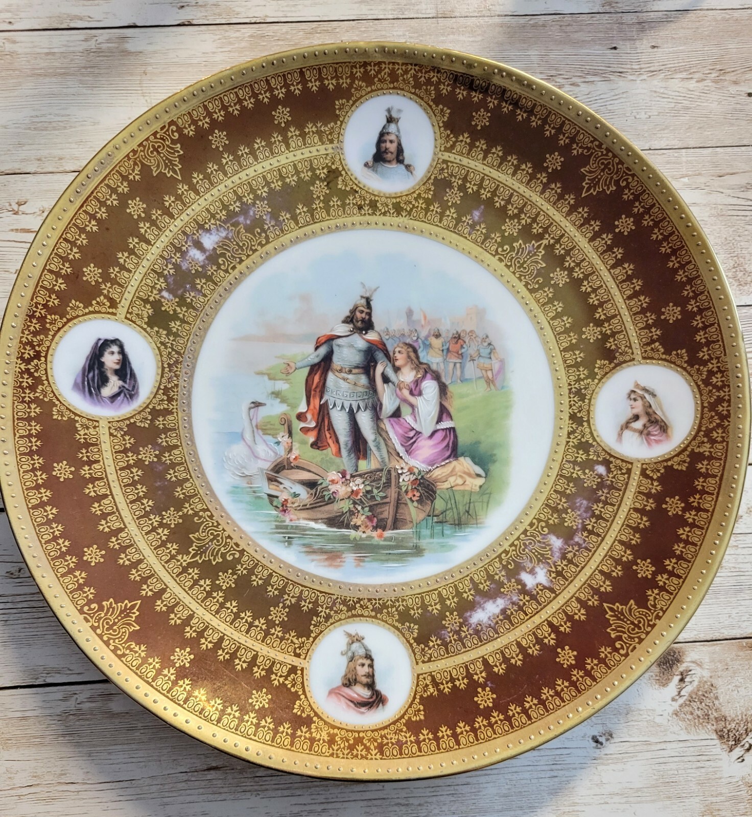 Zeh Scherzer and Co of Bavaria, Germany Neoclassical Scene Plates, 1900 ...