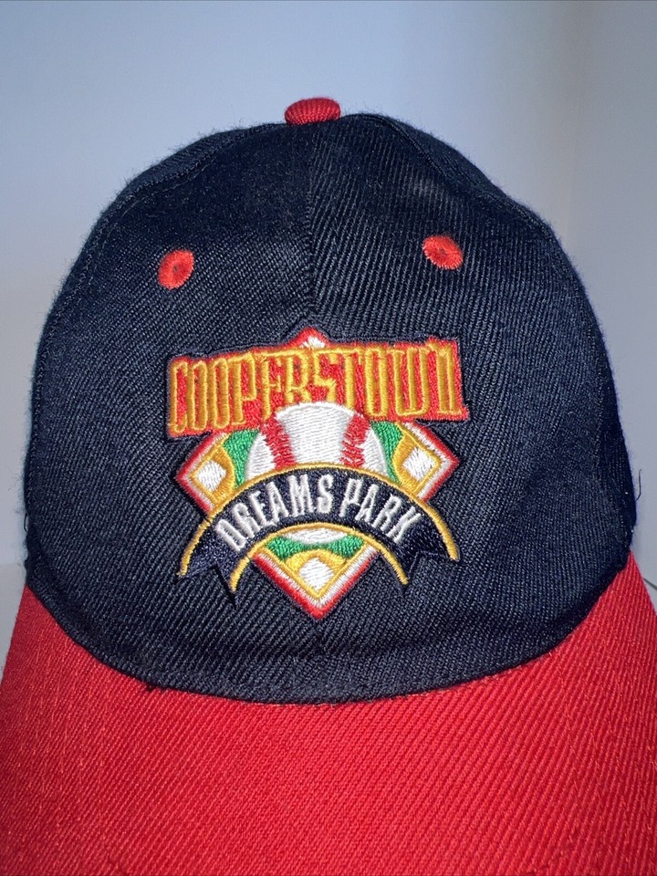 Cooperstown Dreams Park Red Bill Navy Hat Cap w Embroidered Patch Hook ...