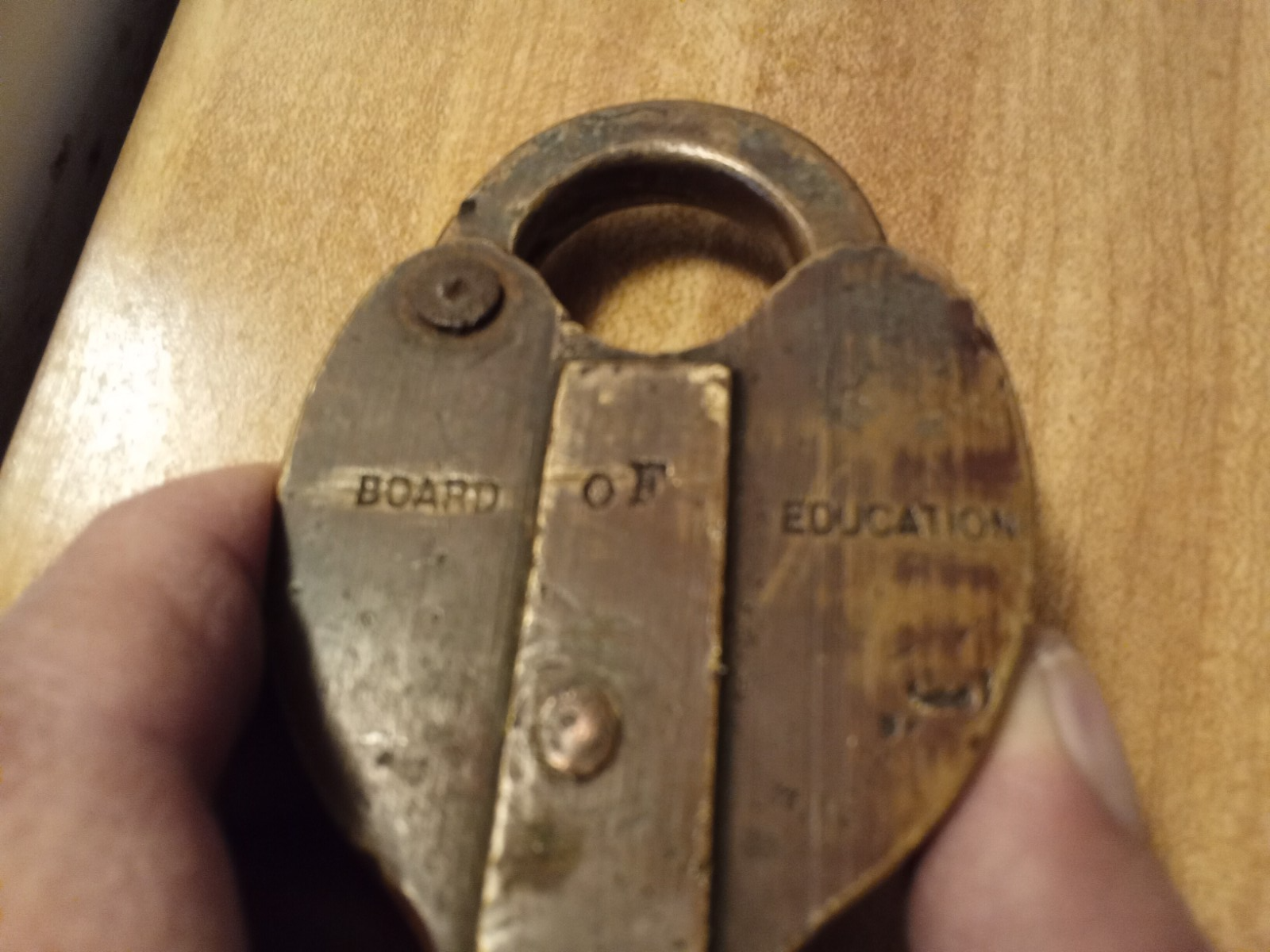 Vintage Board Of Education Heart Shaped Brass Padlock Lock | eBay