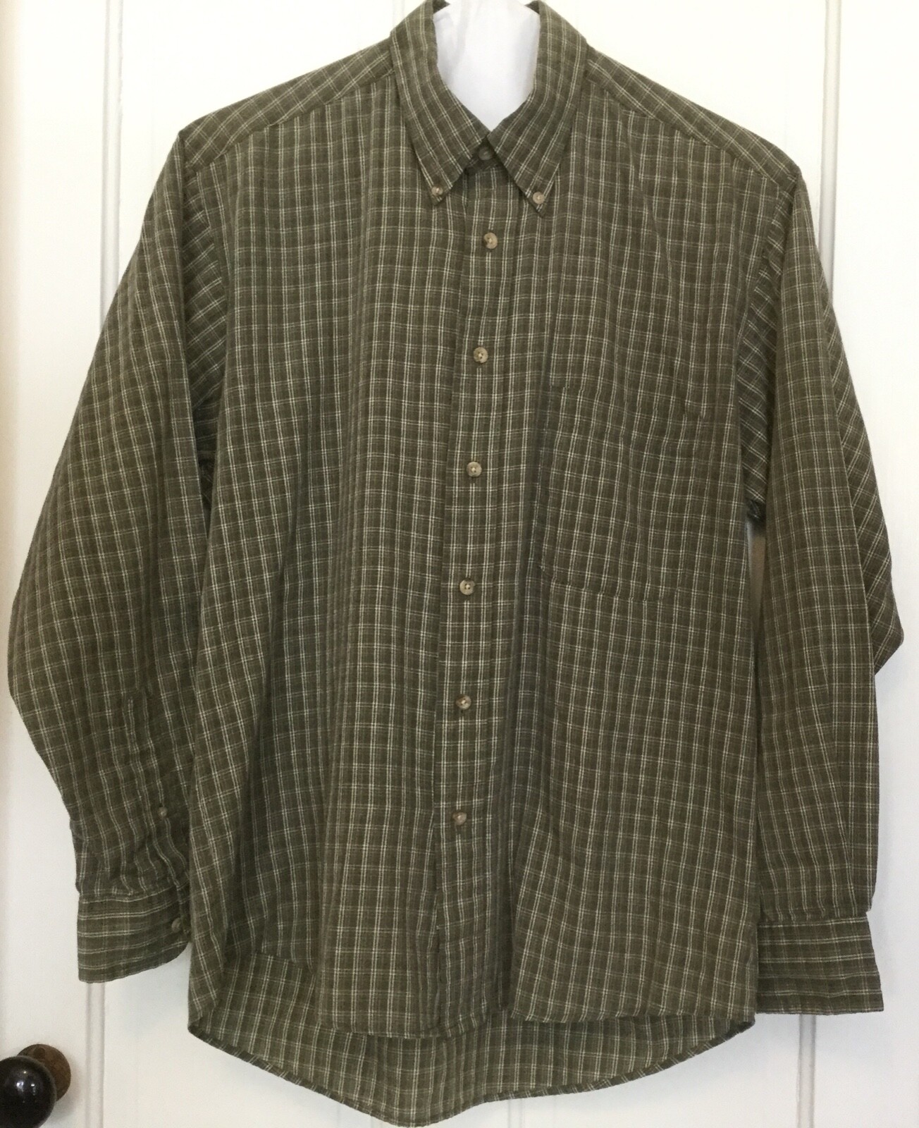 Men’s Savile Row Button-Down Long Sleeved Plaid Shirt Size Small | eBay