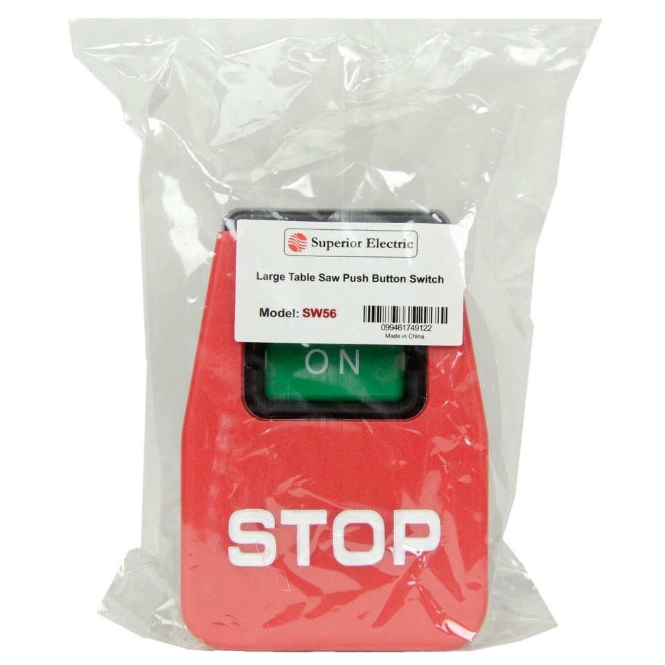 Superior SW56 Large Table Saw Push Button Switch for Table Saws 12A ...