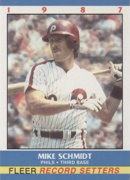 1987 Fleer Baseball Record Setters - Mike Schmidt #35 for sale online ...