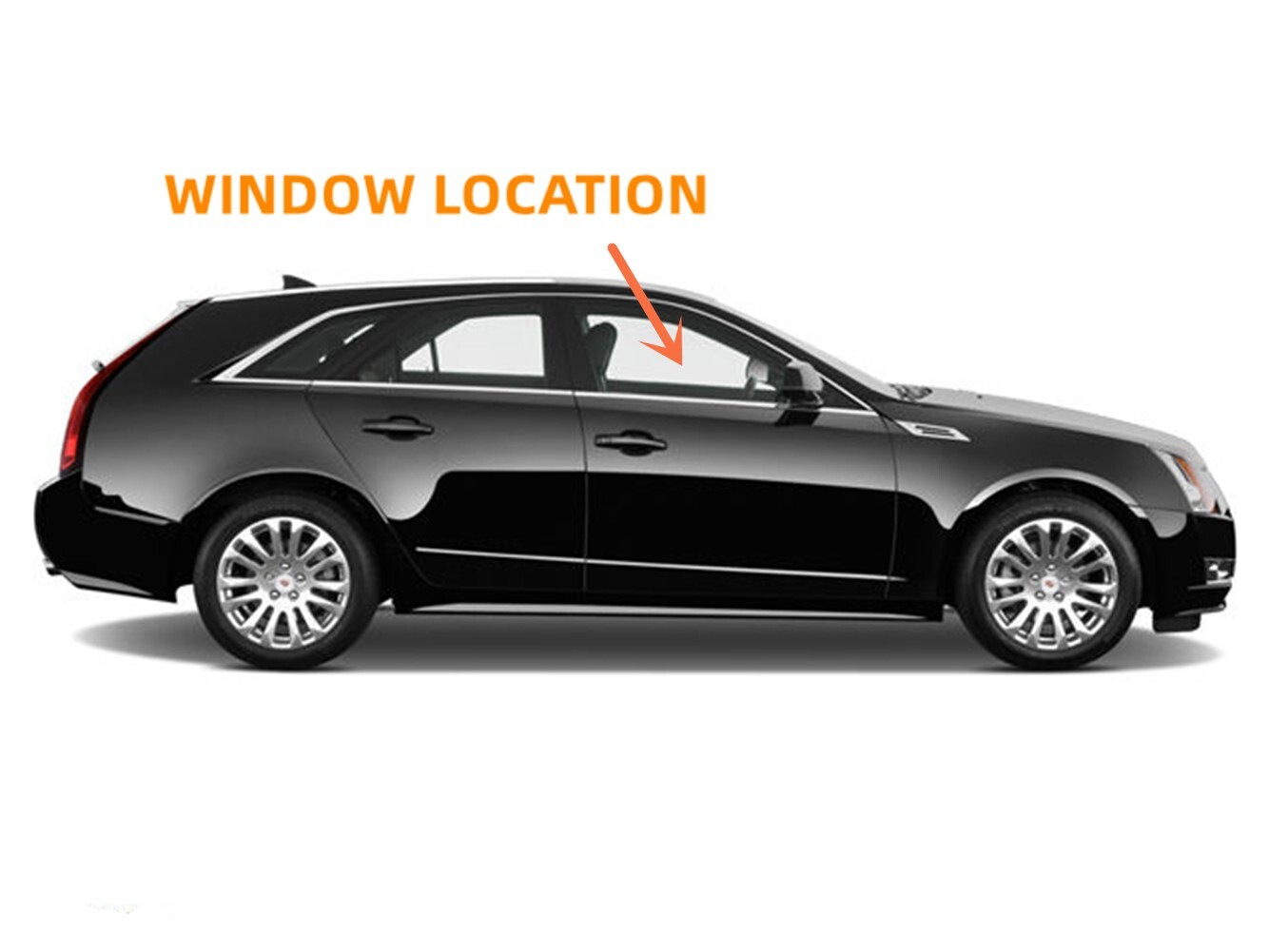 Passenger/Right Front Door Window Glass For 08-13 Cadillac CTS Sedan 10 ...