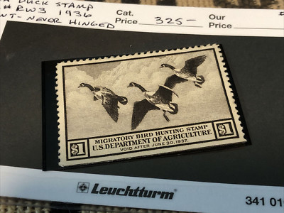 US Scott RW3 Single $1 - 1936 Federal Duck Stamp Mint MNH - Beautiful ...