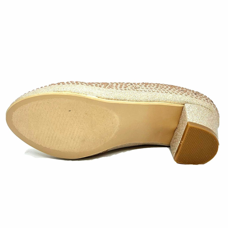 WK K05-10 Girls' Dress Pageant Evening & Party Shoes Champagne Youth ...