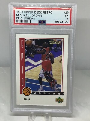 1999 Upper Deck Retro Epic Jordan #J9 Michael Jordan PSA 5 (13 in all ...