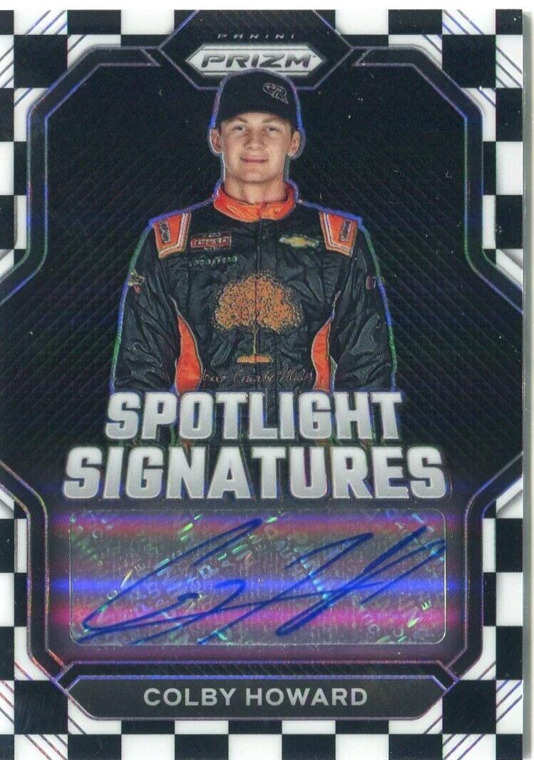 2023 Panini Prizm - Spotlight Signatures Colby Howard #SS-CHO Checkered Flag Prizm /50 (AU) for ...
