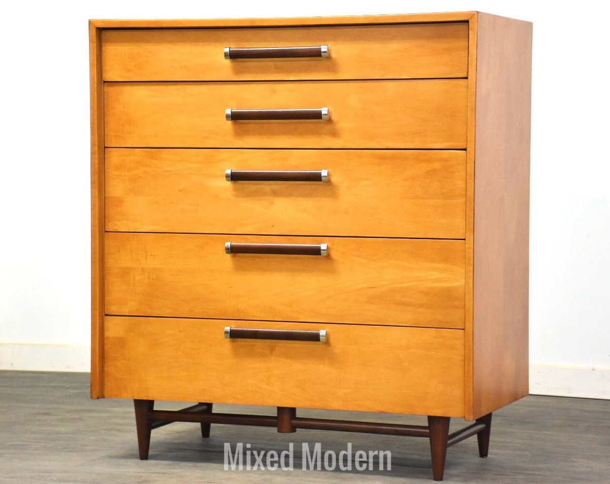 Maple Highboy Dresser Unique Mid Century Modern Maple Highboy Dresser