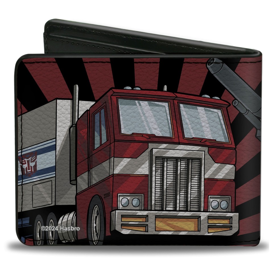 Bi-Fold Wallet TRANSFORMERS Optimus Prime Pose and Semi Truck Rays ...