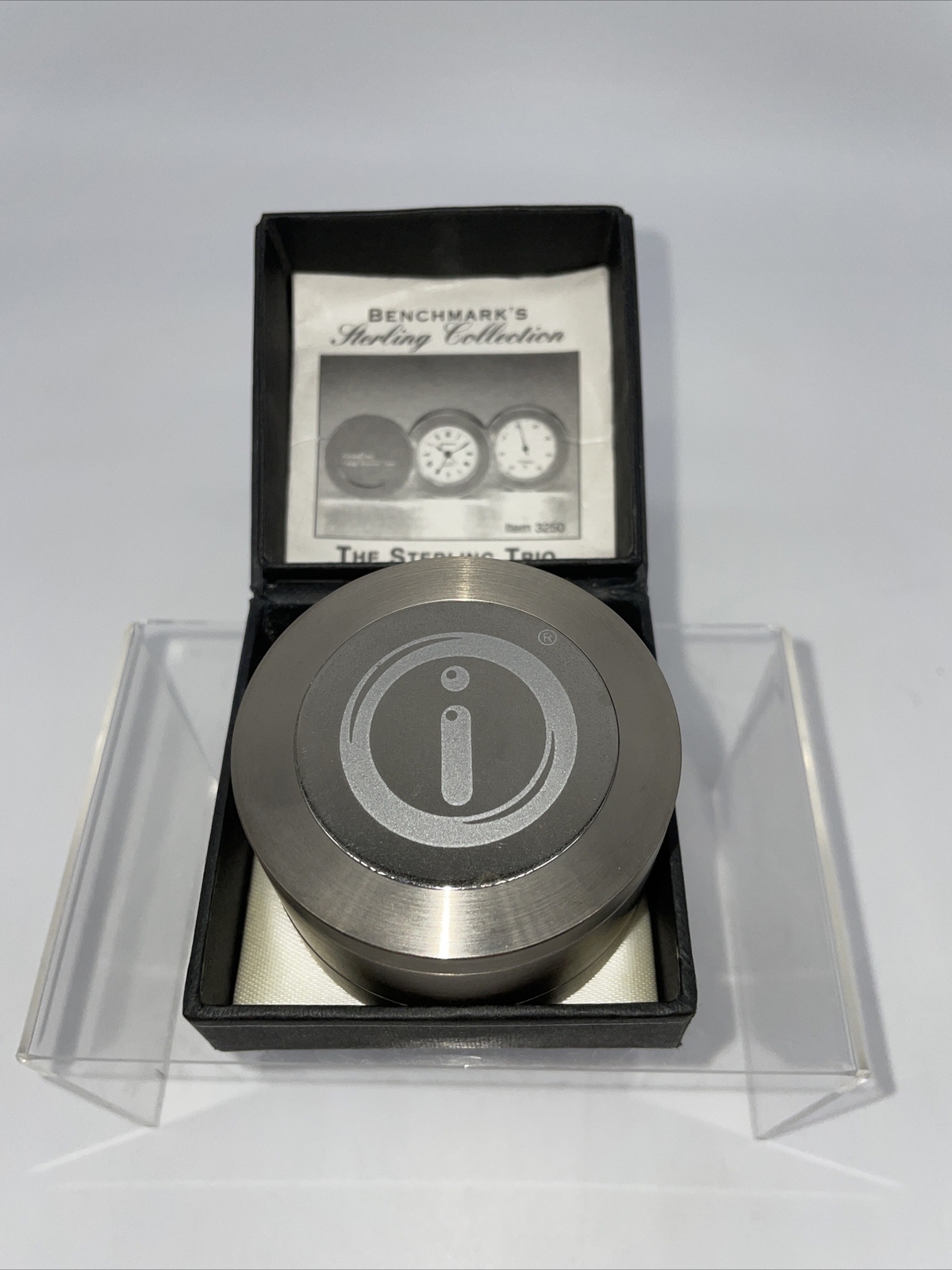 Benchmark Clock Thermometer Silver Tone The Sterling Trio Collection ...