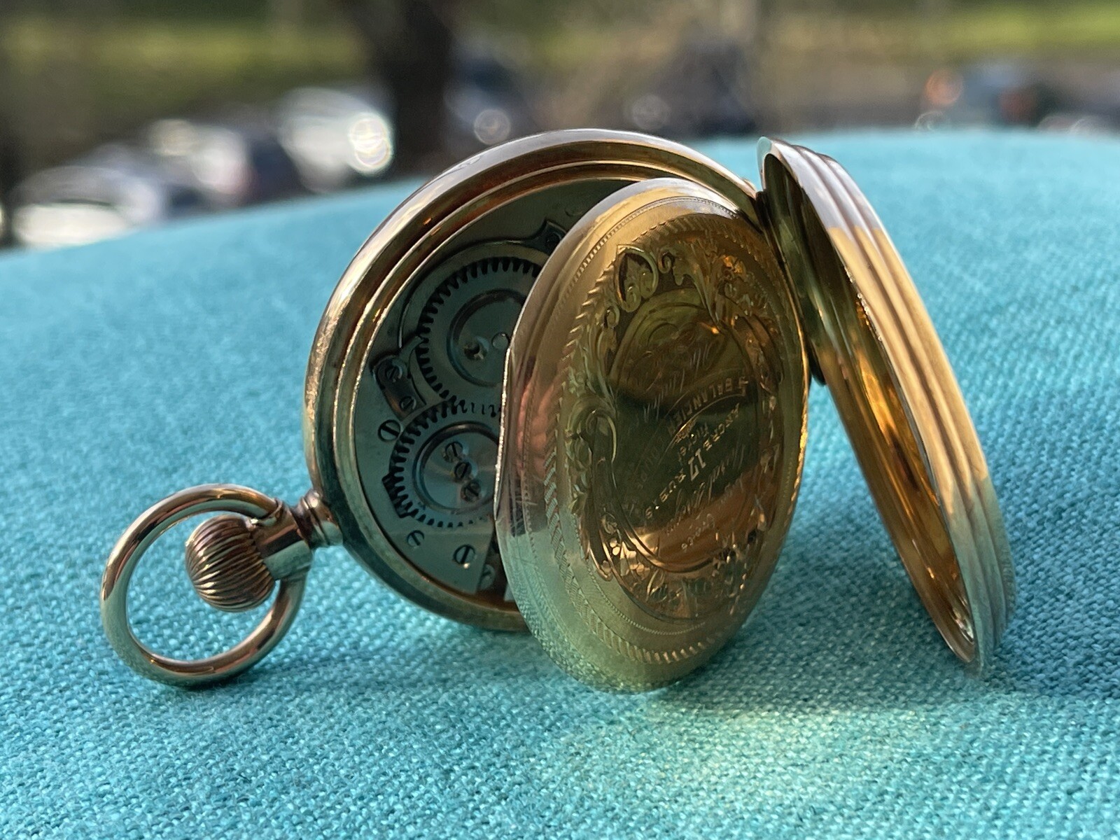 Ligne Droite Spiral Breguet ANCRE 17 RUBIS BALANCIER COUPÉ 14K Gold ...