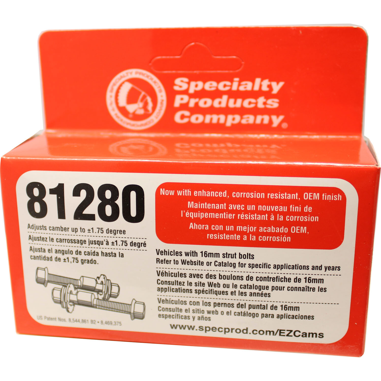 Specialty SPC Peformance 81280 EZ Cam 16mm Adjustable Camber Bolts +/-1 ...