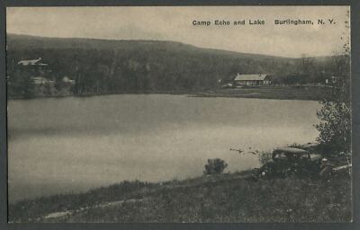 Burlingham Sullivan Co. NY: c.1930s Postcard CAMP ECHO AND LAKE | eBay