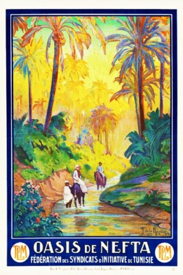 OASIS de NEFTA TUNISIE Rela - POSTER HQ 70x100cm d'une AFFICHE VINTAGE ...