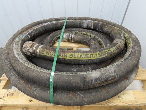 Eagle 3" ID x 44' Hot Air Compressor Dry Bulk Blower Hose Black Rubber ...