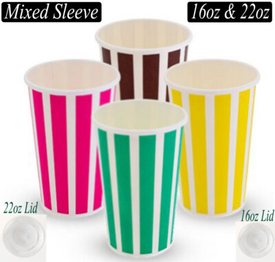 Disposable Milkshake Paper Cups Double PE Lining Smoothie Cold Drink ...