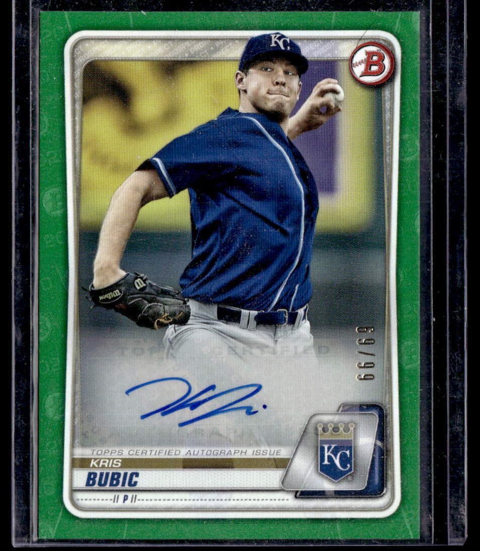 2020 Bowman - Prospects Autographs Green #PA-KB Kris Bubic /99 (AU, RC ...