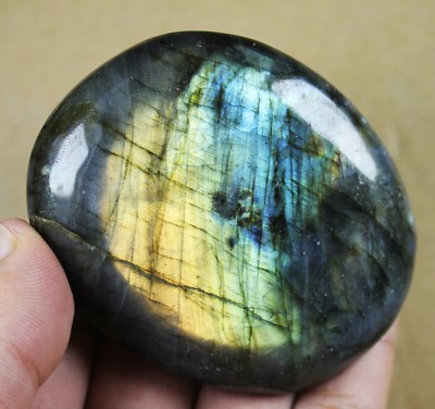 POLISHED LABRADORITE IRIDESCENT OPTICAL EFFECT PALM STONE FROM ...