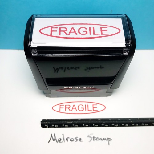 Fragile In Oval Rubber Stamp Self Inking Red Ink Ideal 4913 | eBay