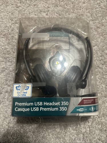 Logitech Premium USB 350 Black Headband Headset NEW | eBay
